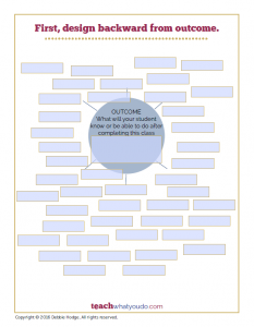 WORKSHEET: Break Your Course Idea Into Manageable Chunks - Teach What ...