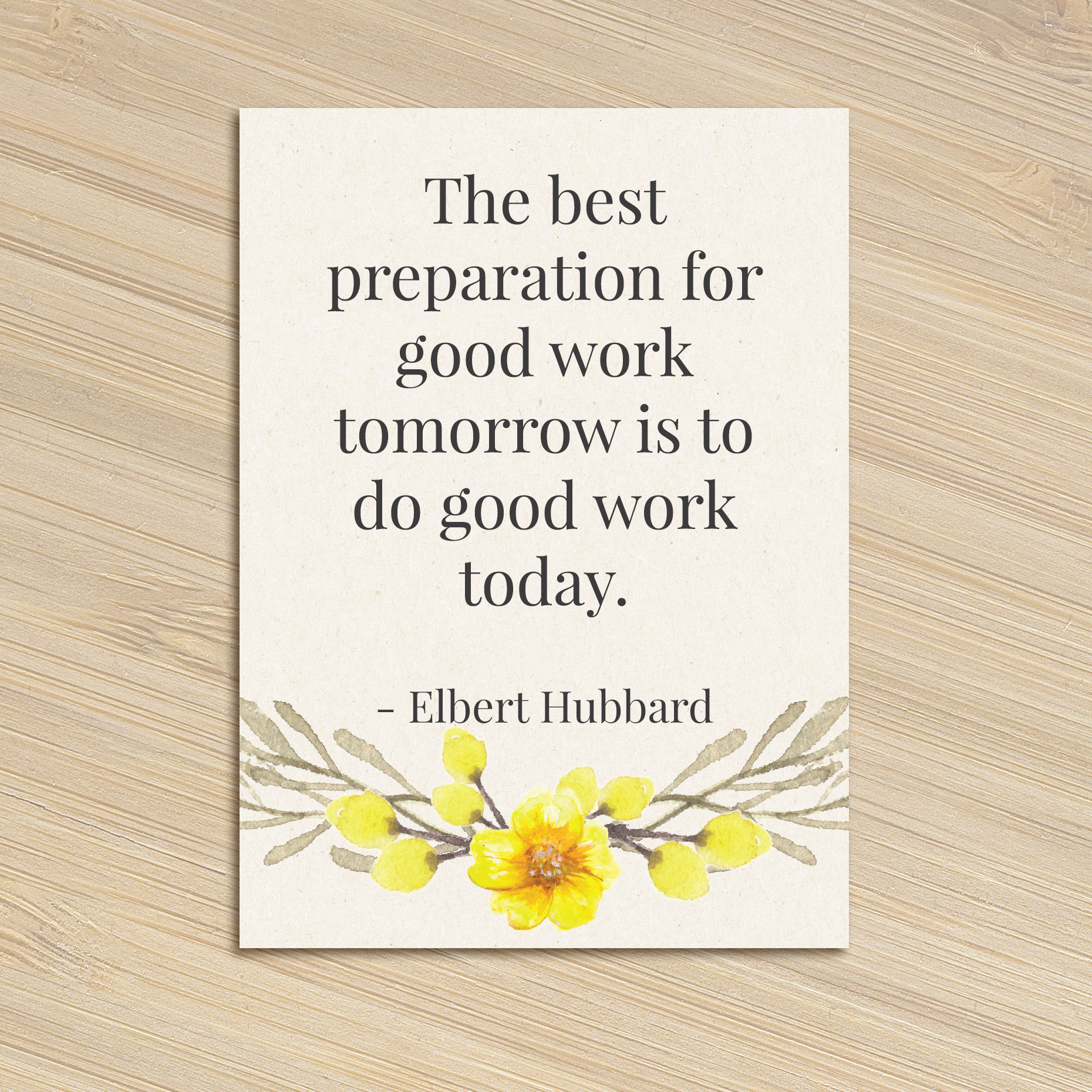 {instapost} The best preparation for good work tomorrow is to do good ...