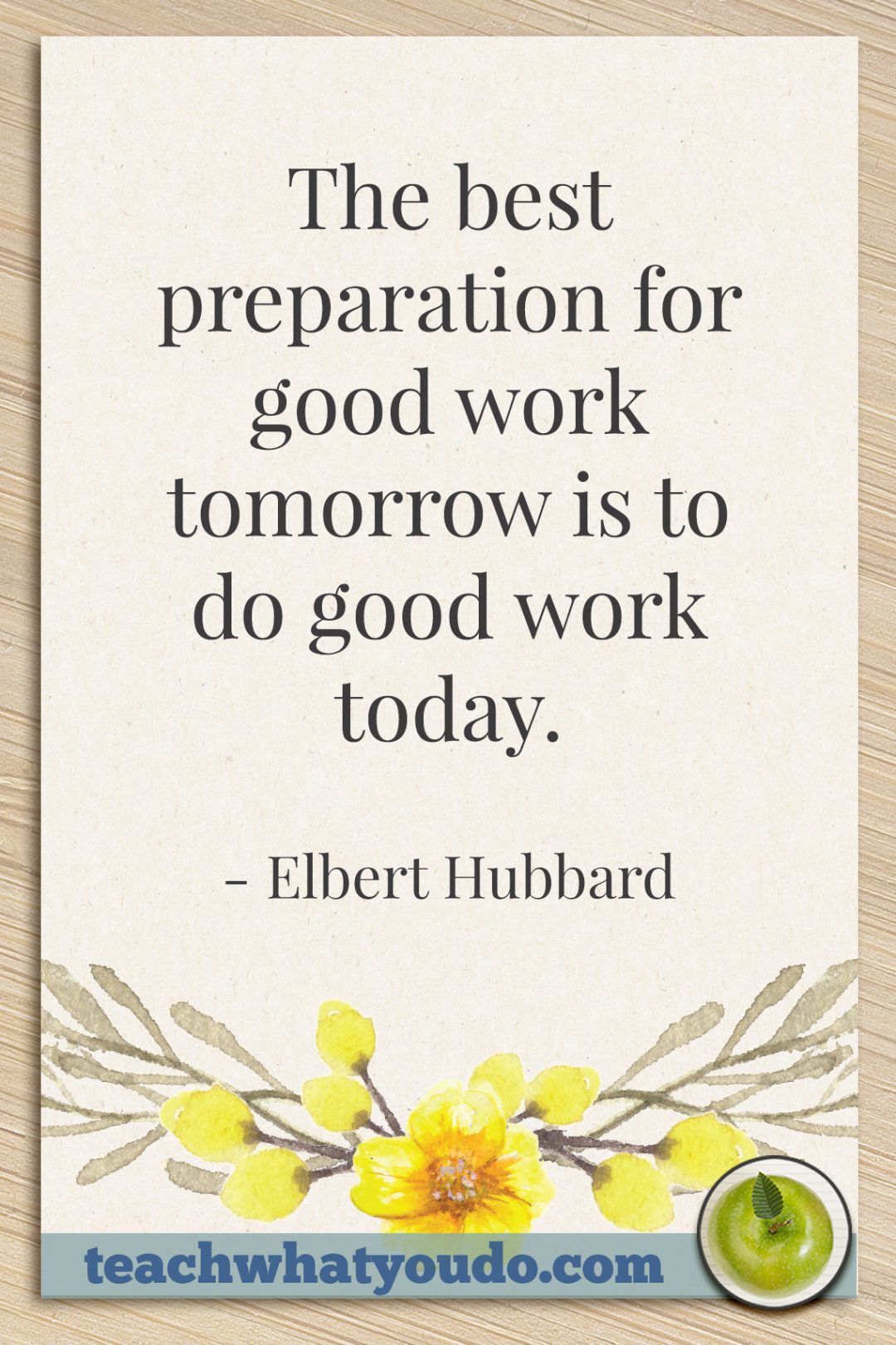 {instapost} The best preparation for good work tomorrow is to do good ...